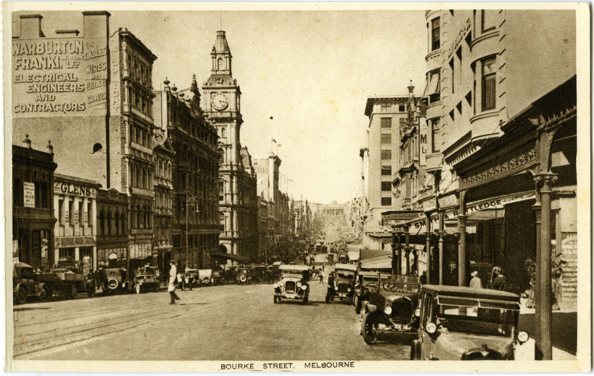 View of Bourke Street from Queen Street - City Collection