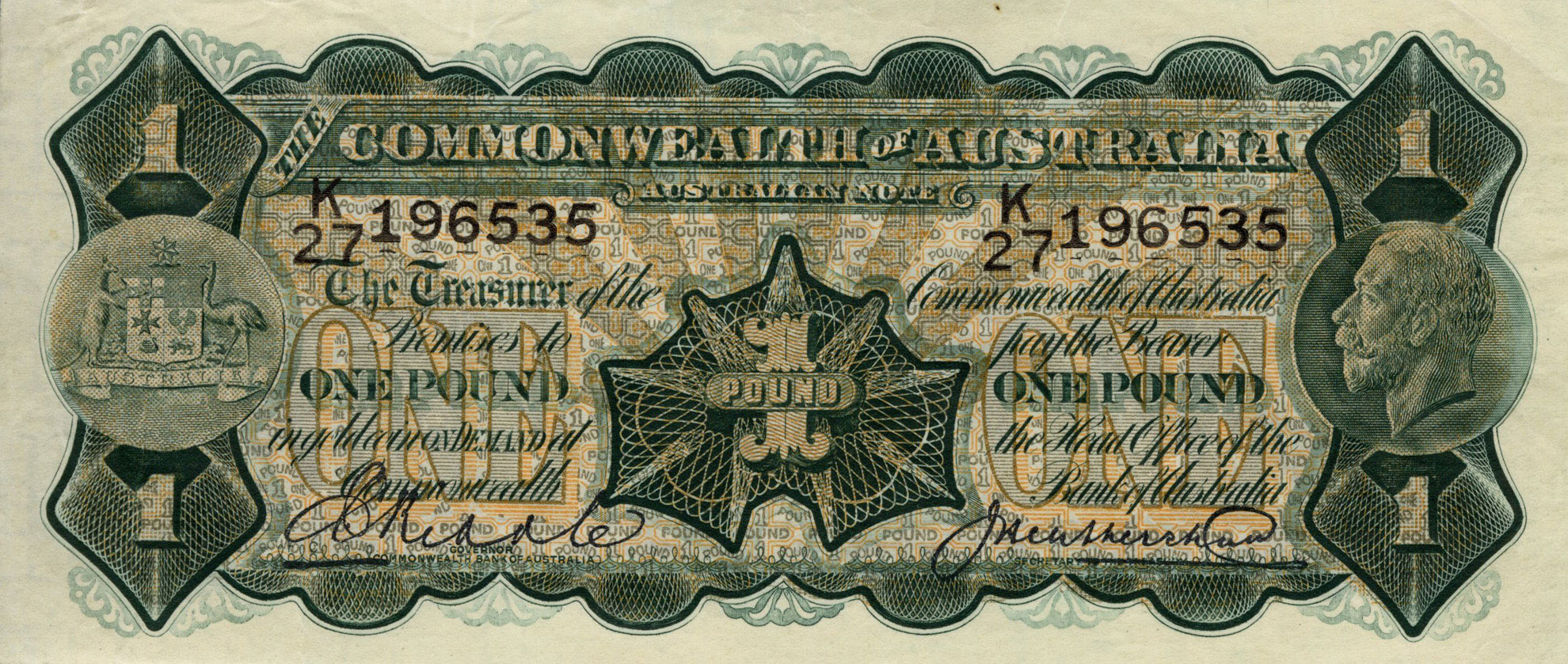 One pound note (Harrison Series) - City Collection