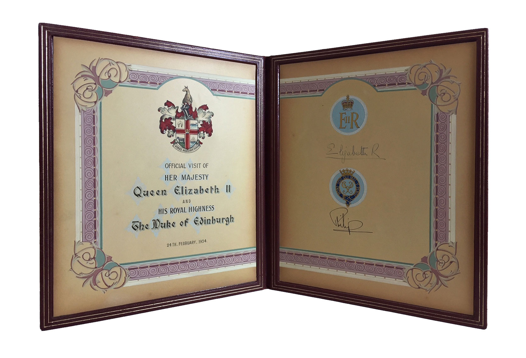 Commemorative document, Royal Visit - City Collection