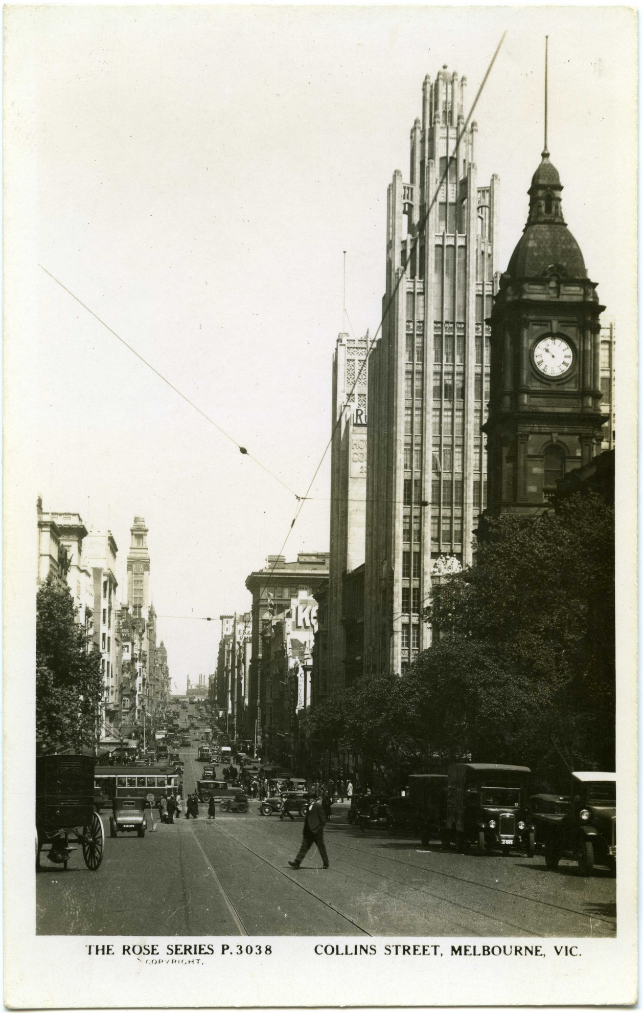 Collins Street, Melbourne, (showing the Town Hall) - City Collection