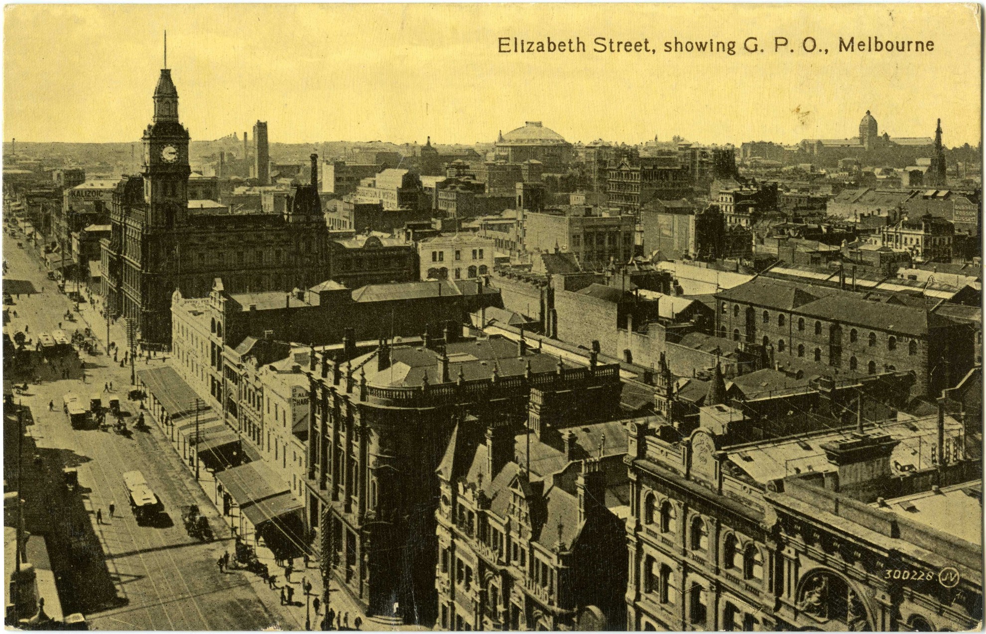 Elizabeth Street, showing G.P.O., Melbourne - City Collection