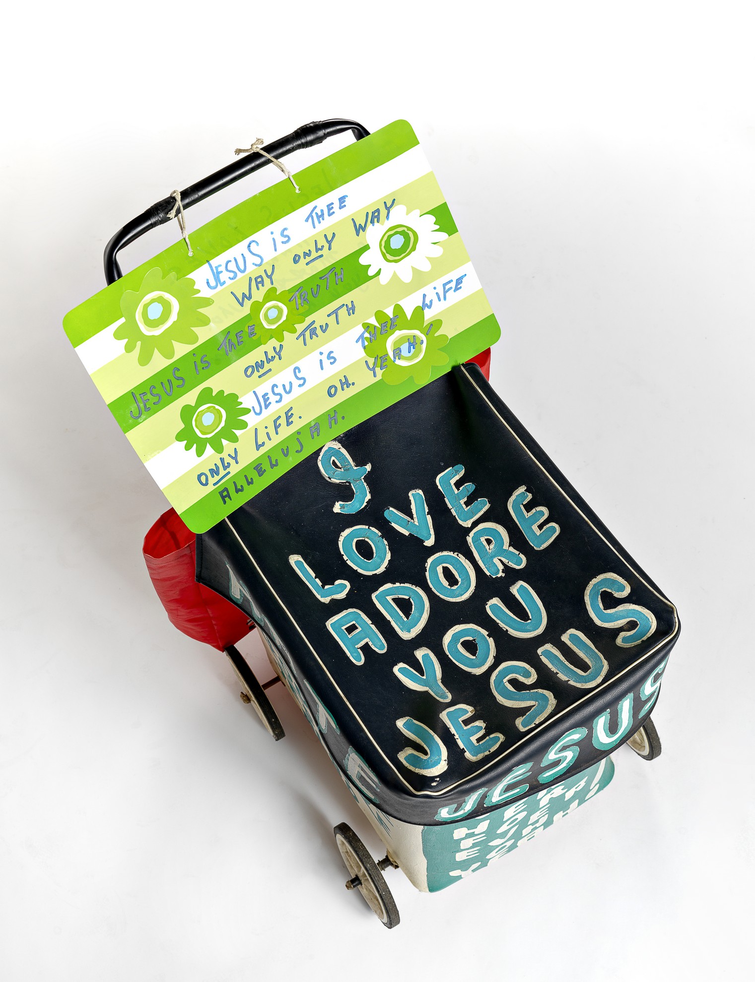 Jesus trolley 3 (green/white) with additional sign - City Collection