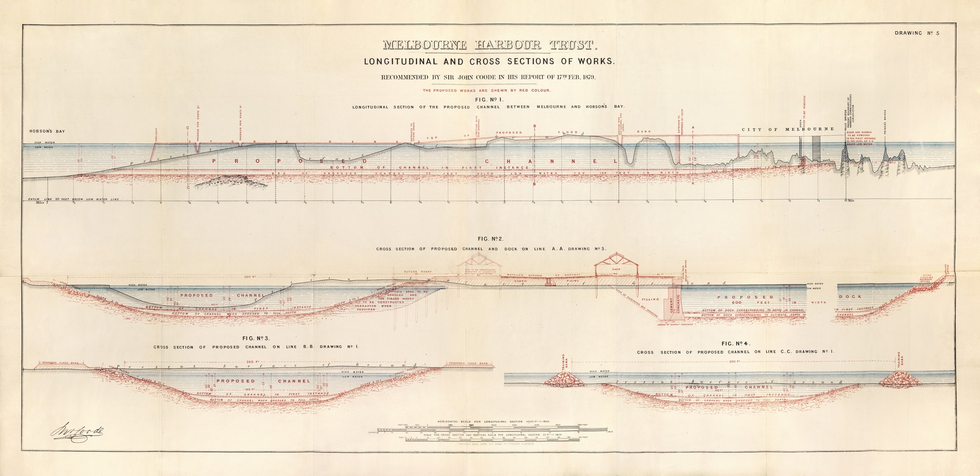 Melbourne Harbour Trust: report by Sir John Coode, C.E. on works of ...