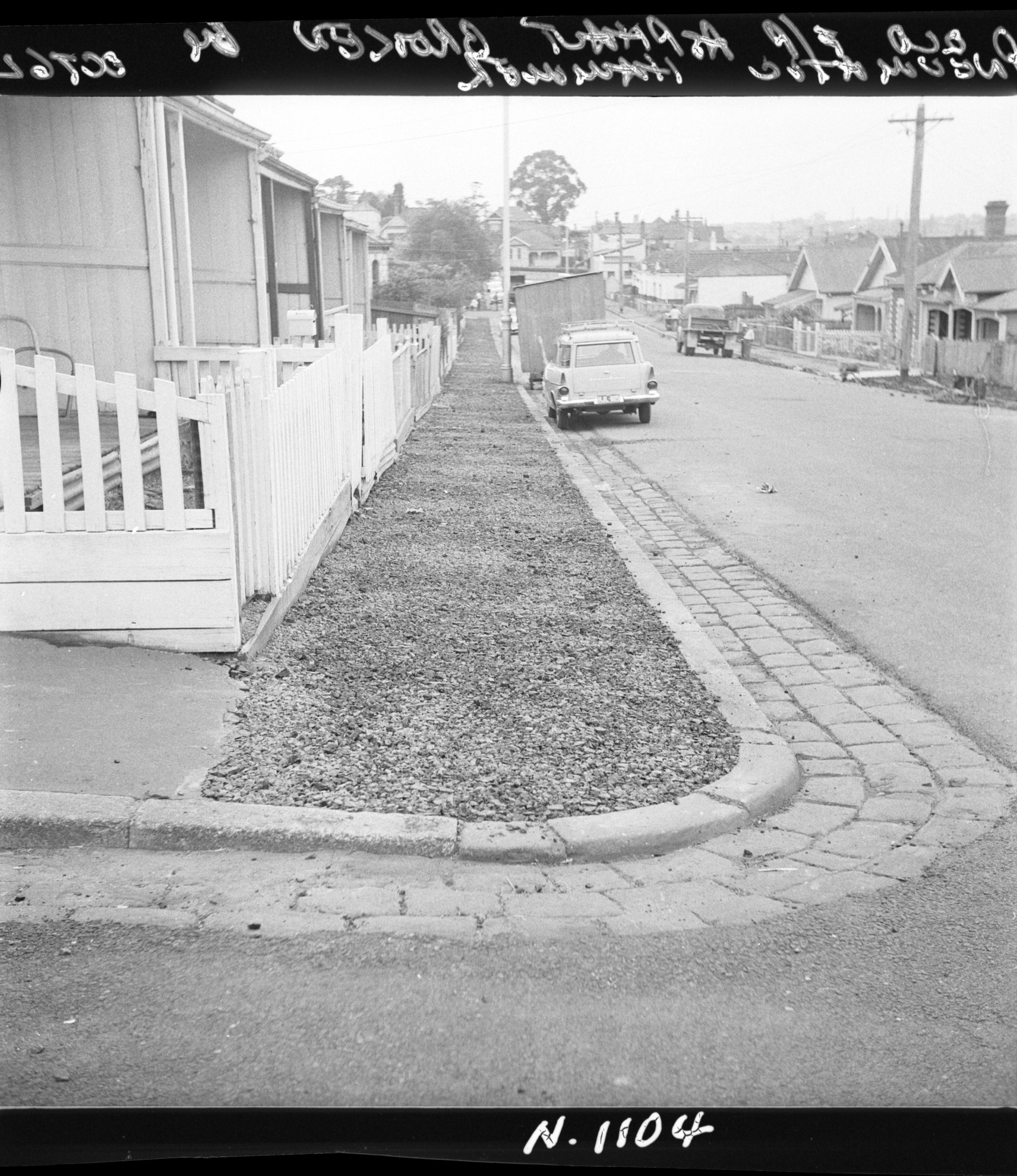 N1104 Image showing a footpath surface ready for final asphalting ...