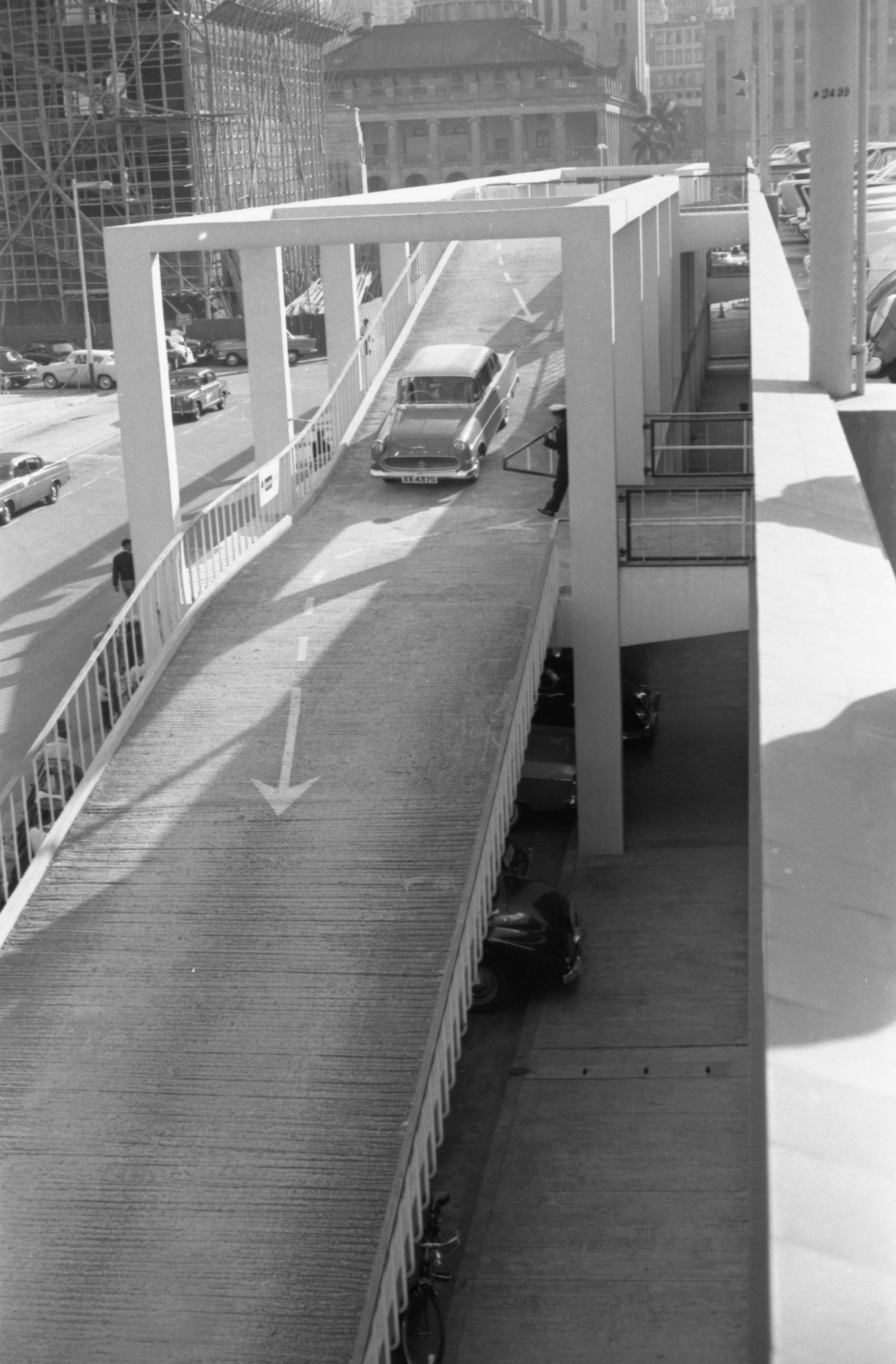 35A-42d Image showing a ramp to the higher levels of a car park in Hong ...