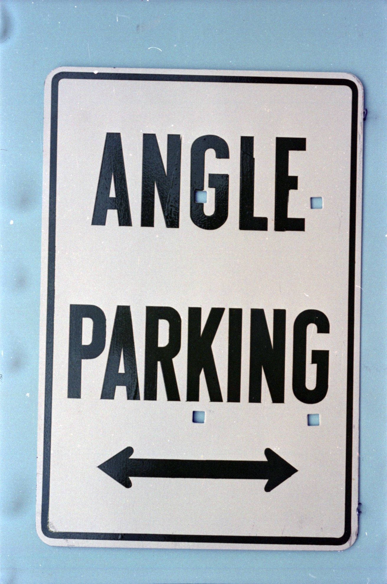 35B-51c Image of a sign marked "angle parking" - City Collection