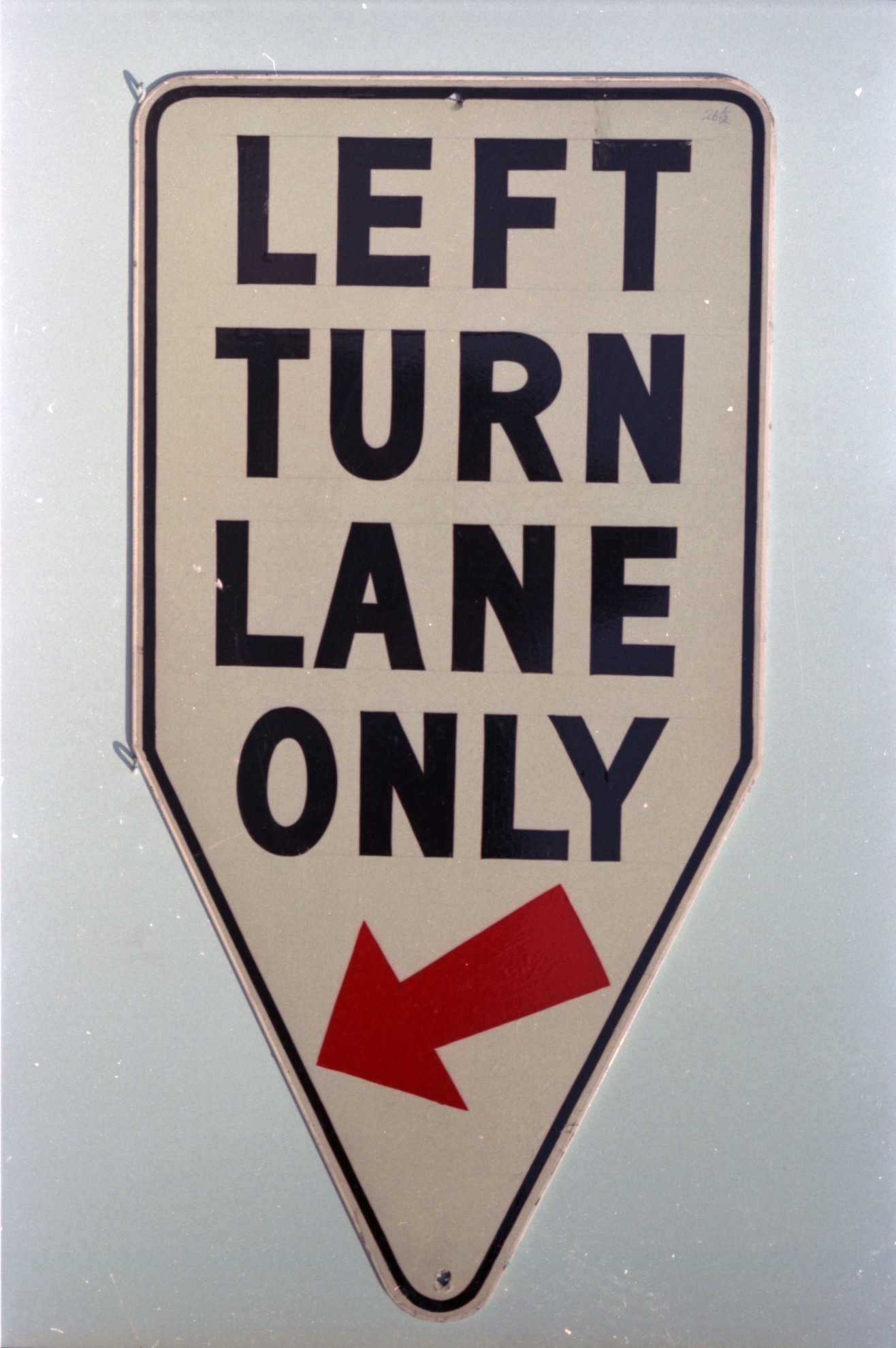 35B-55d Image of a left turn lane sign - City Collection