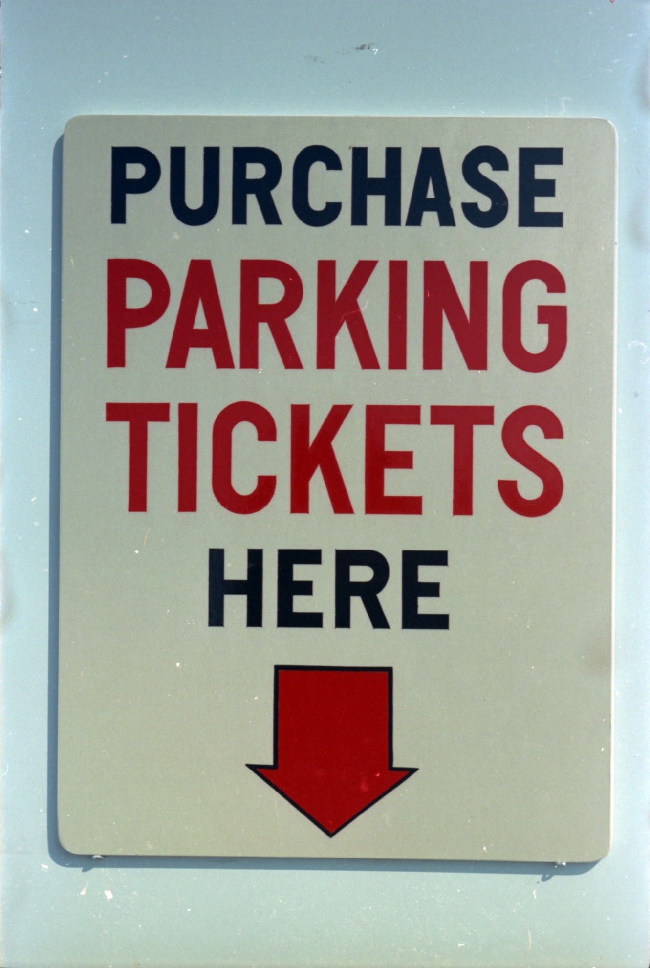 35B-59b Image of a sign for a parking ticket machine - City Collection