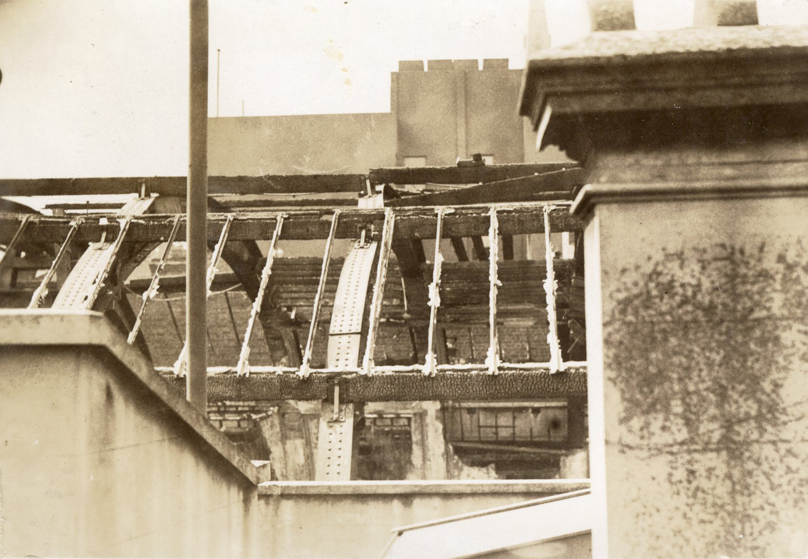 Image showing fire damage to Melbourne Town Hall - City Collection