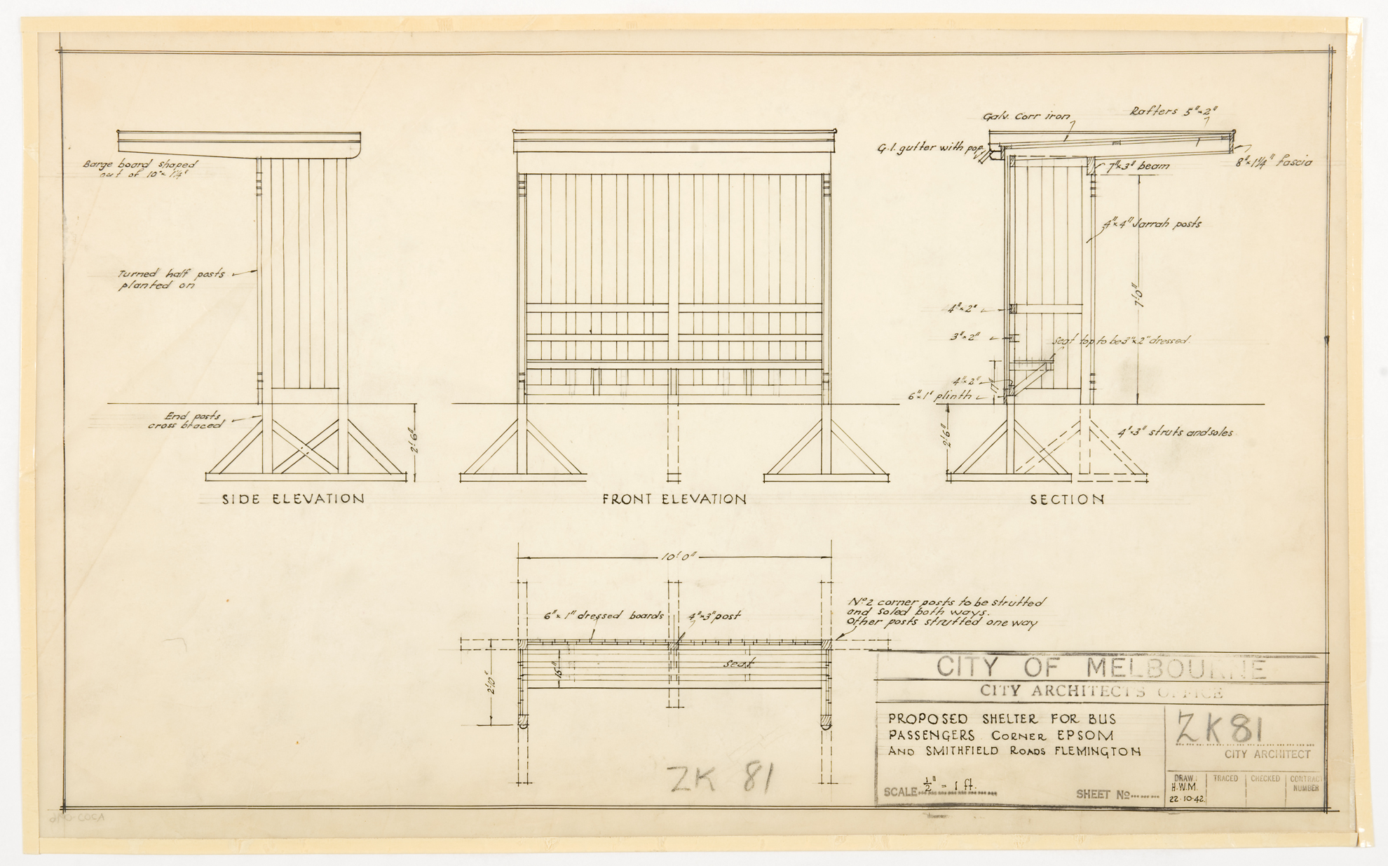 Proposed shelter for bus passengers - City Collection