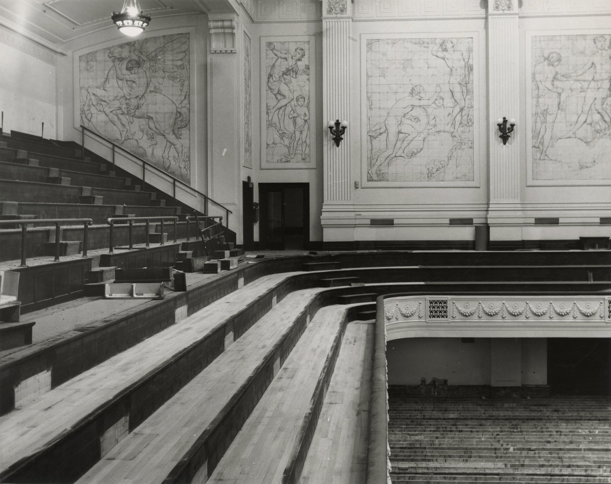 Image showing construction of tiered seating platforms in Melbourne ...