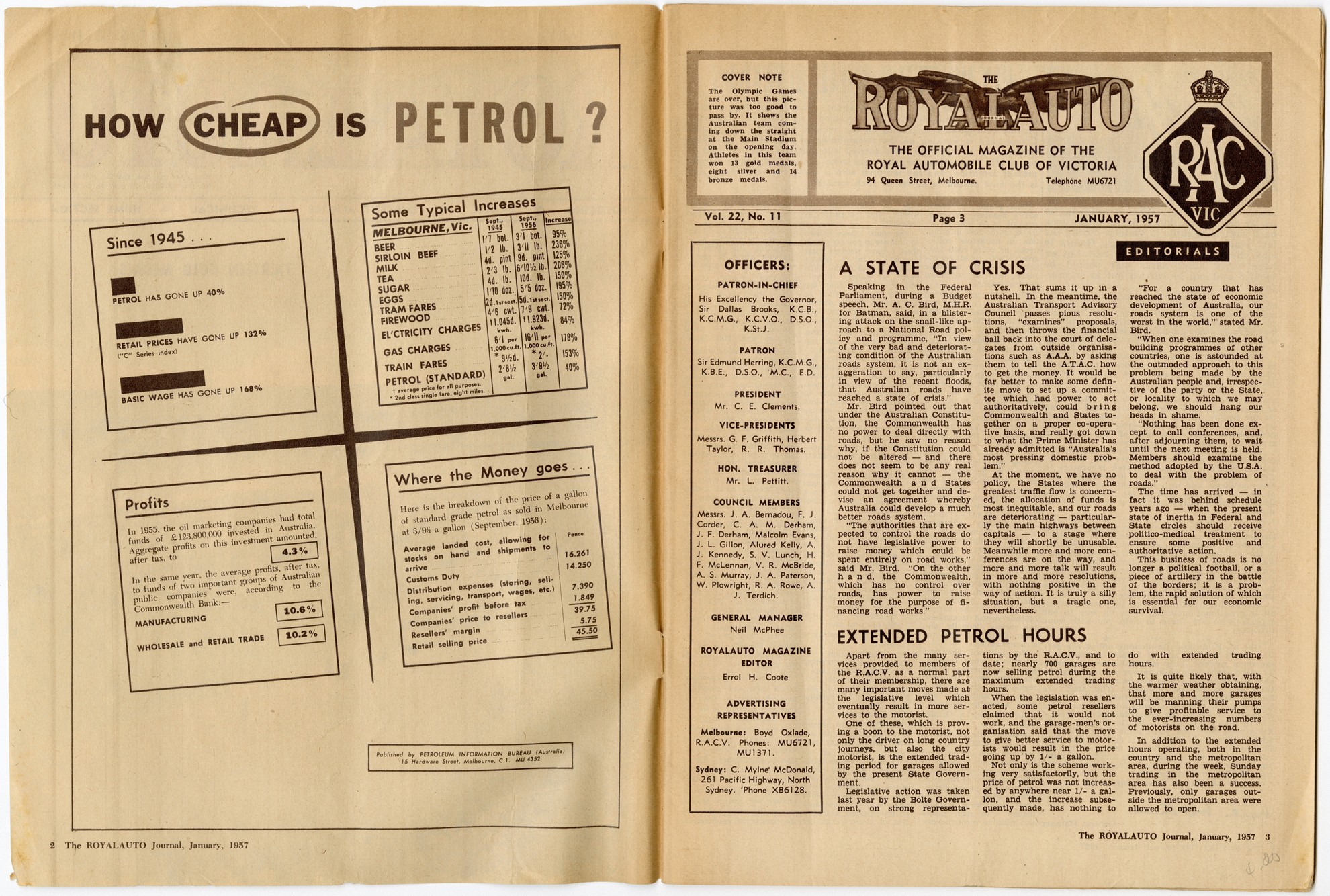 Royal Auto, January 1957 issue - City Collection
