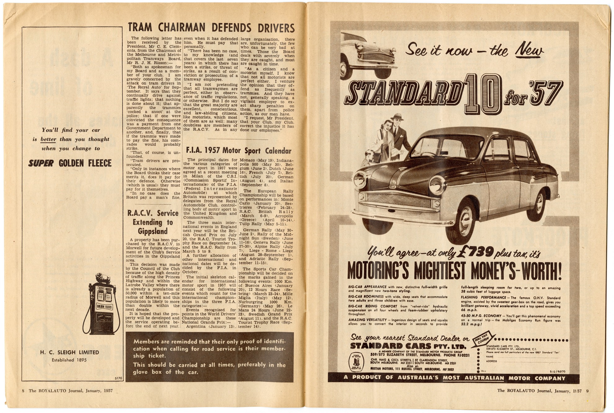 Royal Auto, January 1957 issue - City Collection