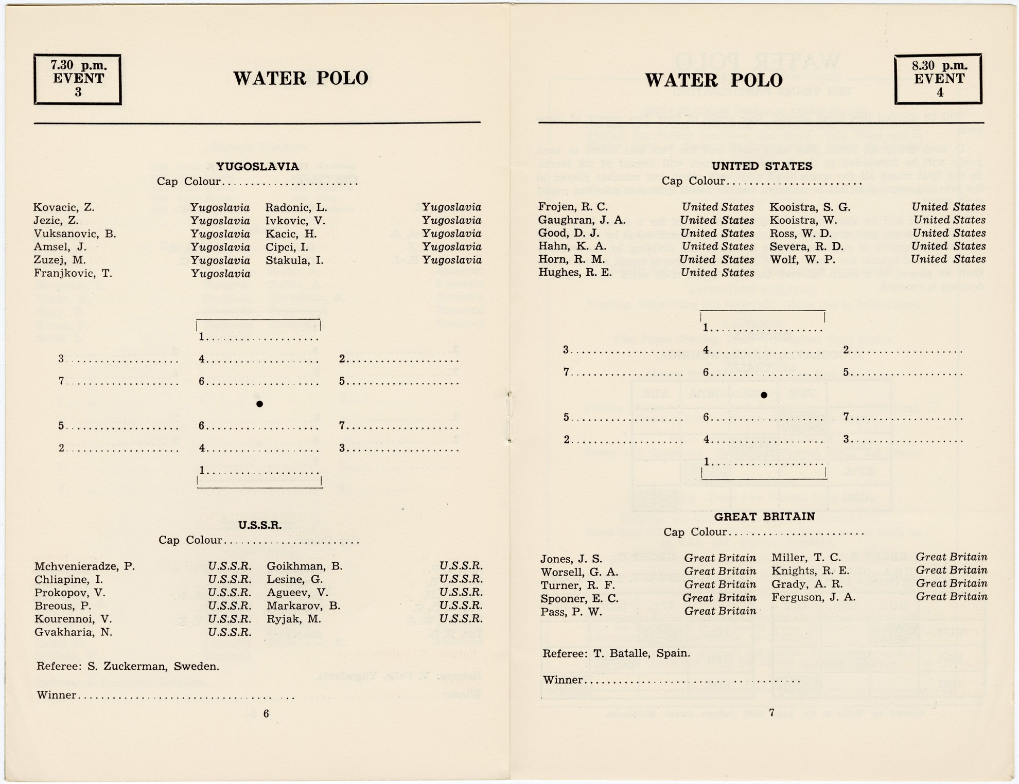 Swimming program for the 1956 Olympic Games - City Collection Swimming program for the 1956 Olympic Games - City Collection