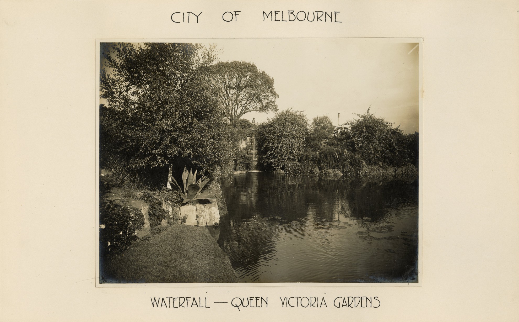 Image of a waterfall in Queen Victoria Gardens - City Collection