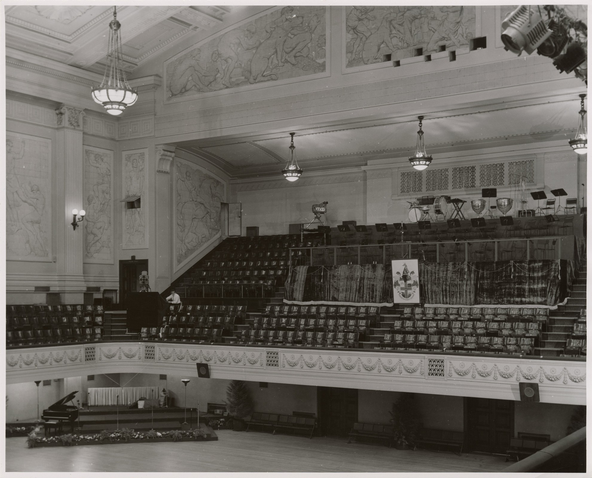Image showing Town Hall decorated for a ball for Princess Alexandra ...