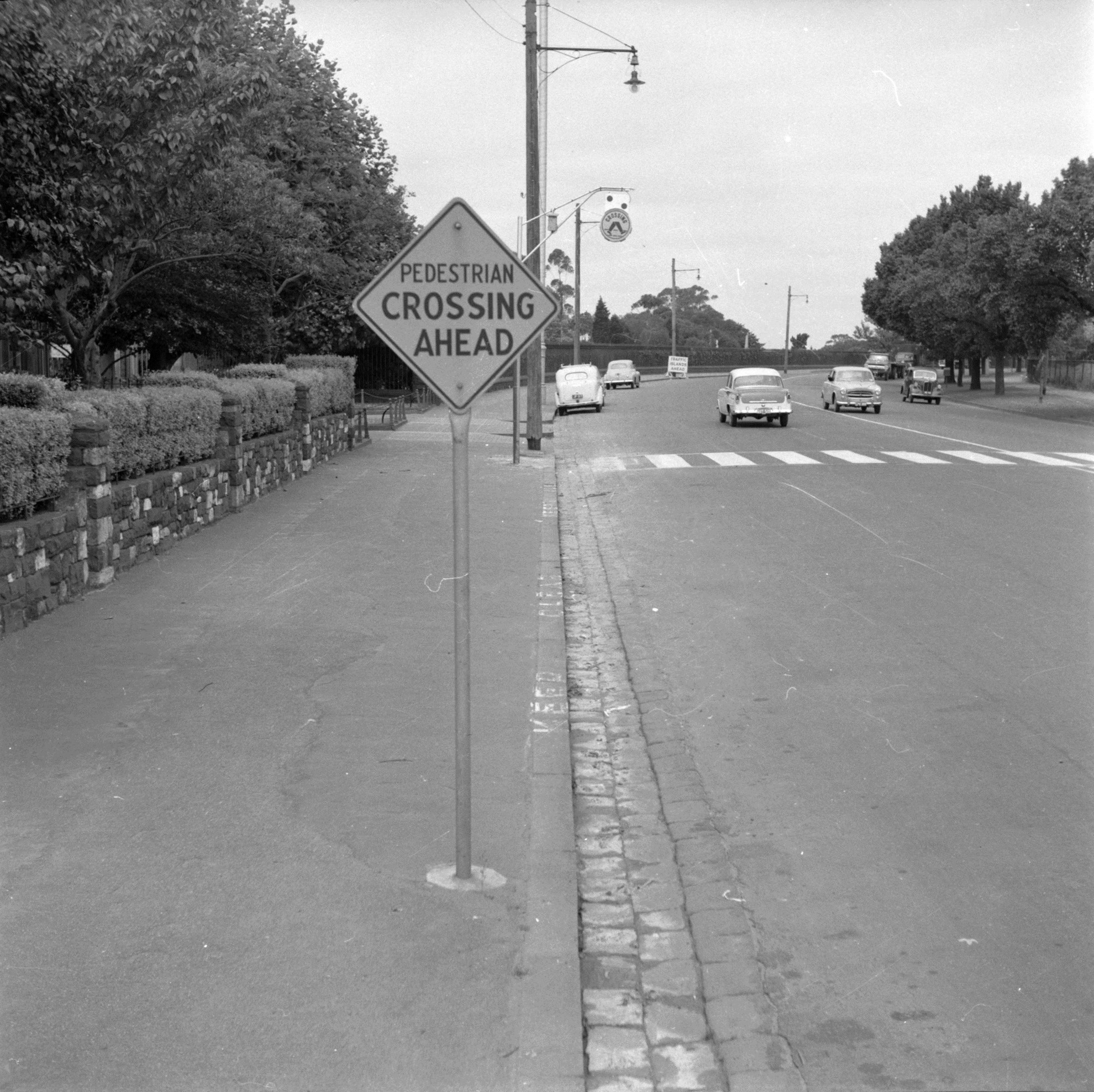 Unmarked Book Negative A45 - Pedestrian crossing and sign - City Collection