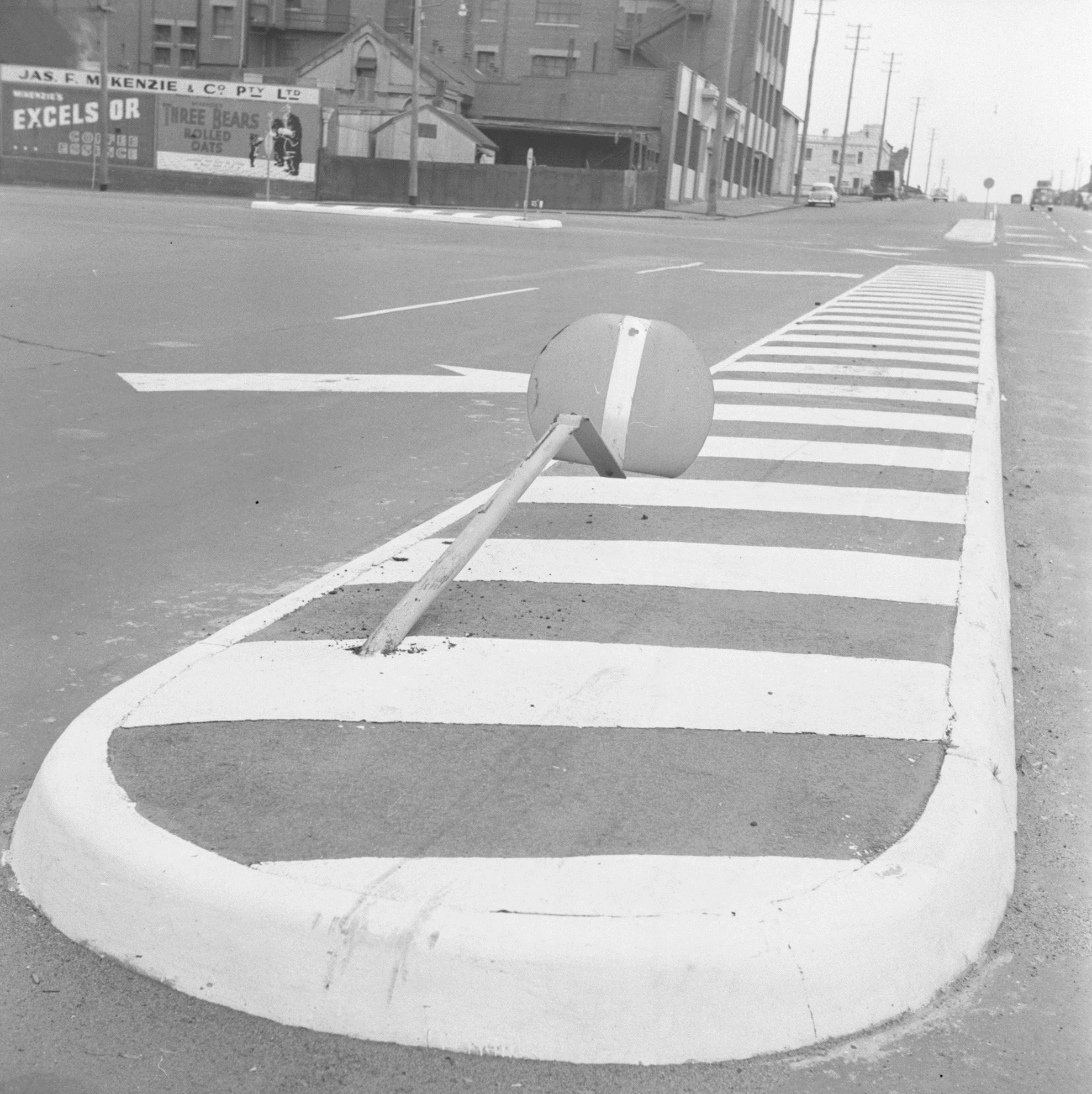 Unmarked Book Negative A97 - Damaged street sign - City Collection