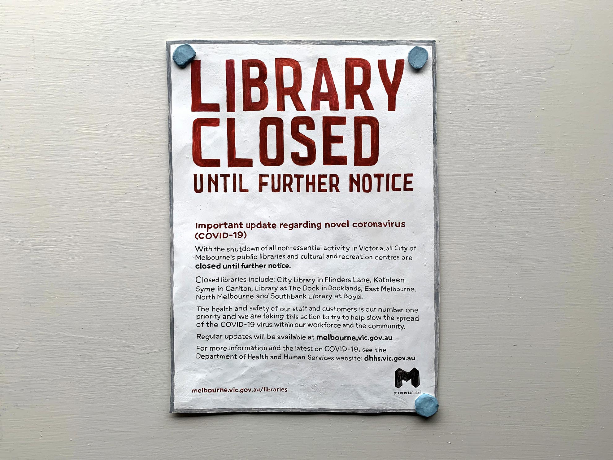 A Sign Of The Times (Melbourne City Library) - City Collection