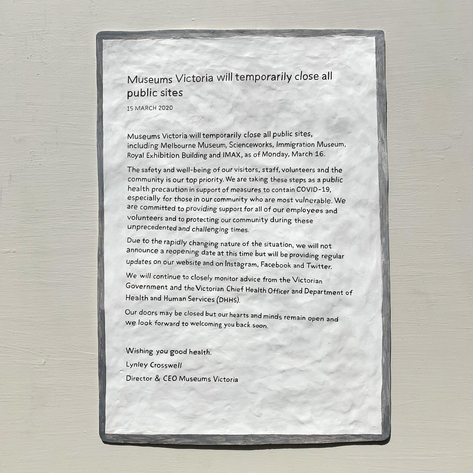 A Sign Of The Times, Museums Victoria (Melbourne Museum, Scienceworks ...