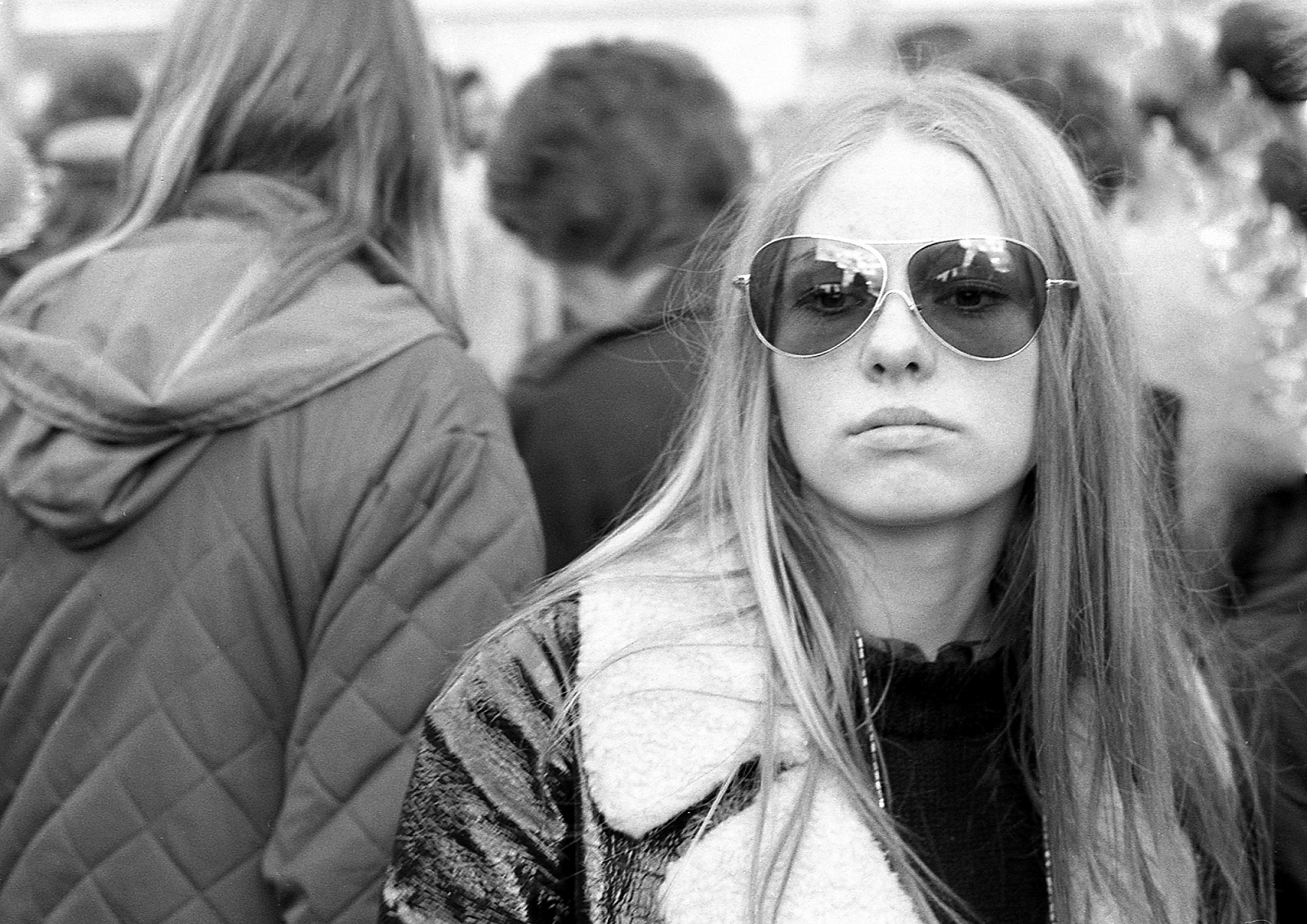 A face in Bourke Street (Vietnam moratorium protest) - City Collection