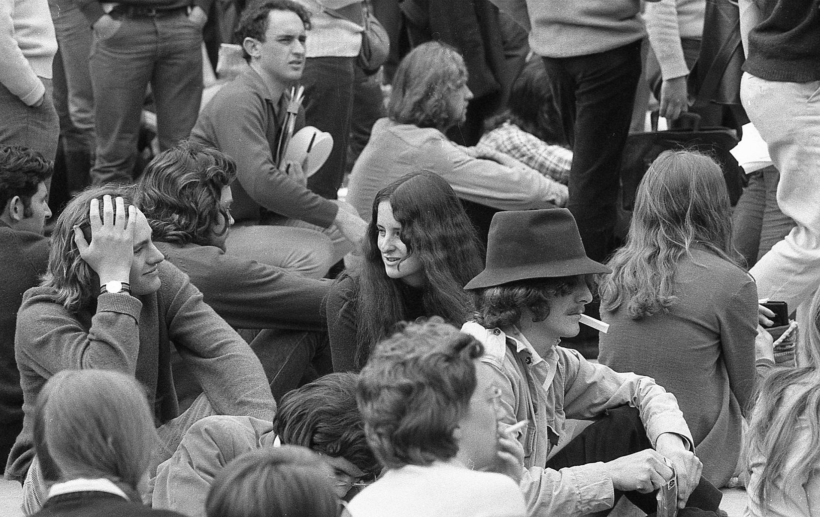 Sit-down on Bourke and Swanston Streets (Vietnam moratorium protest ...