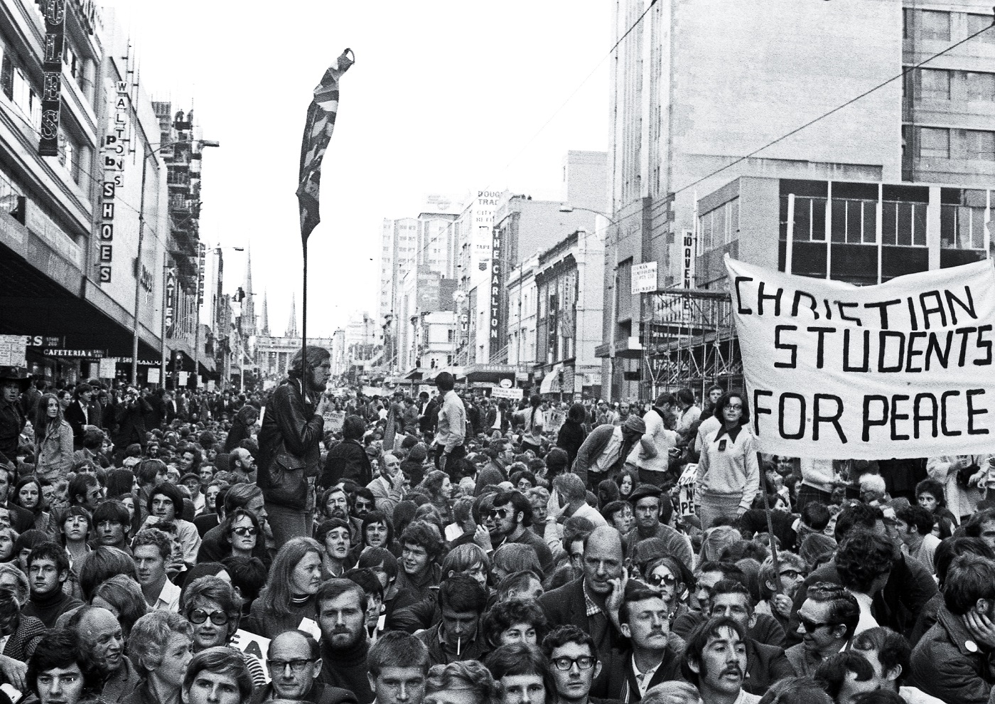 Sit-down on Bourke Street (Vietnam moratorium protest) - City Collection