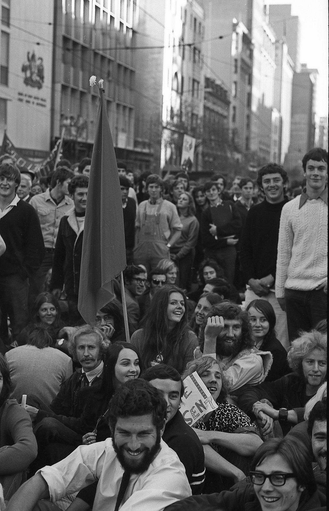 Sit-down on Bourke Street (Vietnam moratorium protest) - City Collection